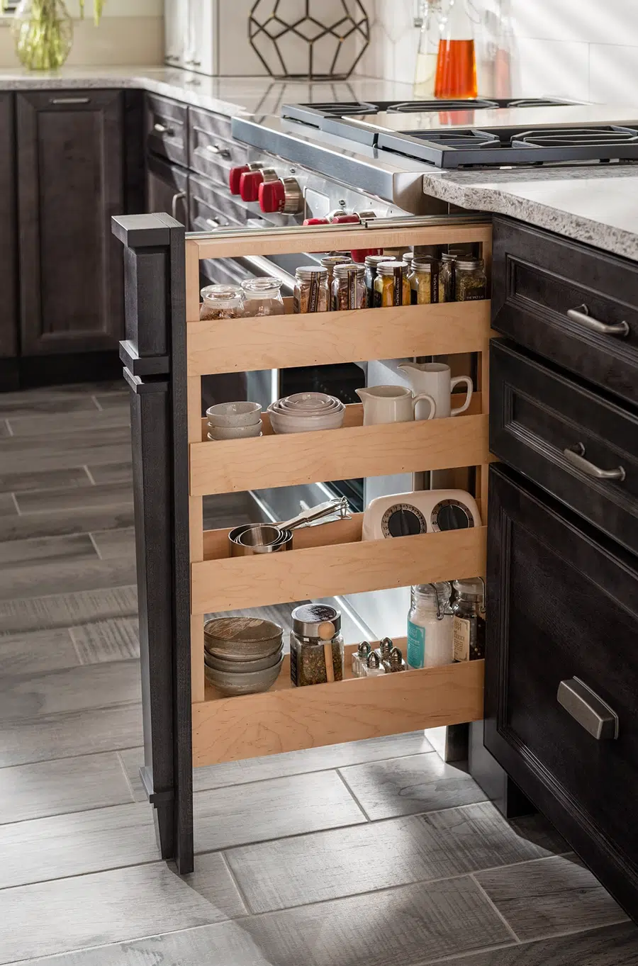 Elegant Pull Out Spice Racks for Your Dream Kitchen